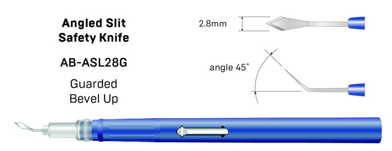 AccuSharp Guarded Ophthalmic Angled Slit Knife AB-ASL28G ...