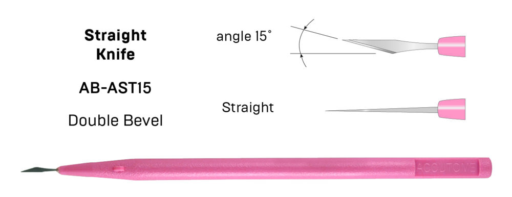 AccuSharp Ophthalmic Straight Knife 15 degrees AB-AST15 – MicroSurgical ...