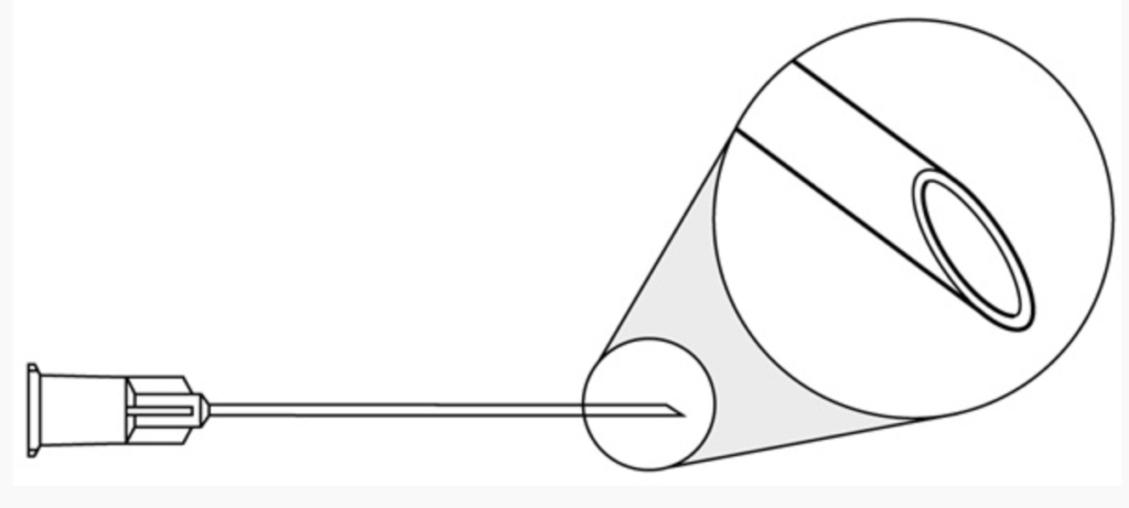 Atkinson Retrobulbar Needle 23g AX10414 – MicroSurgical Technology